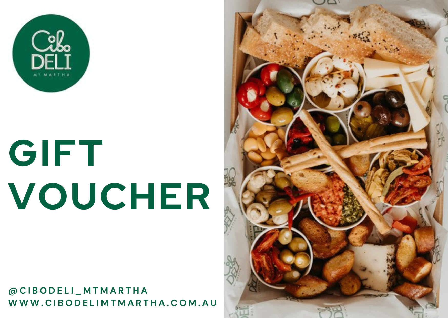 Cibo Deli Gift Voucher – Cibo Deli Mount Martha